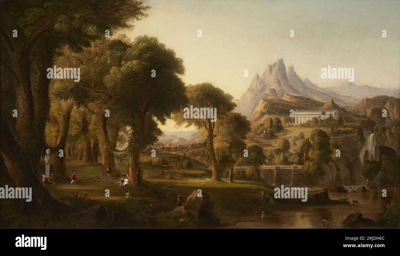 Dream of Arcadia circa 1852 by Robert Seldon Duncanson Stock Photo - Alamy