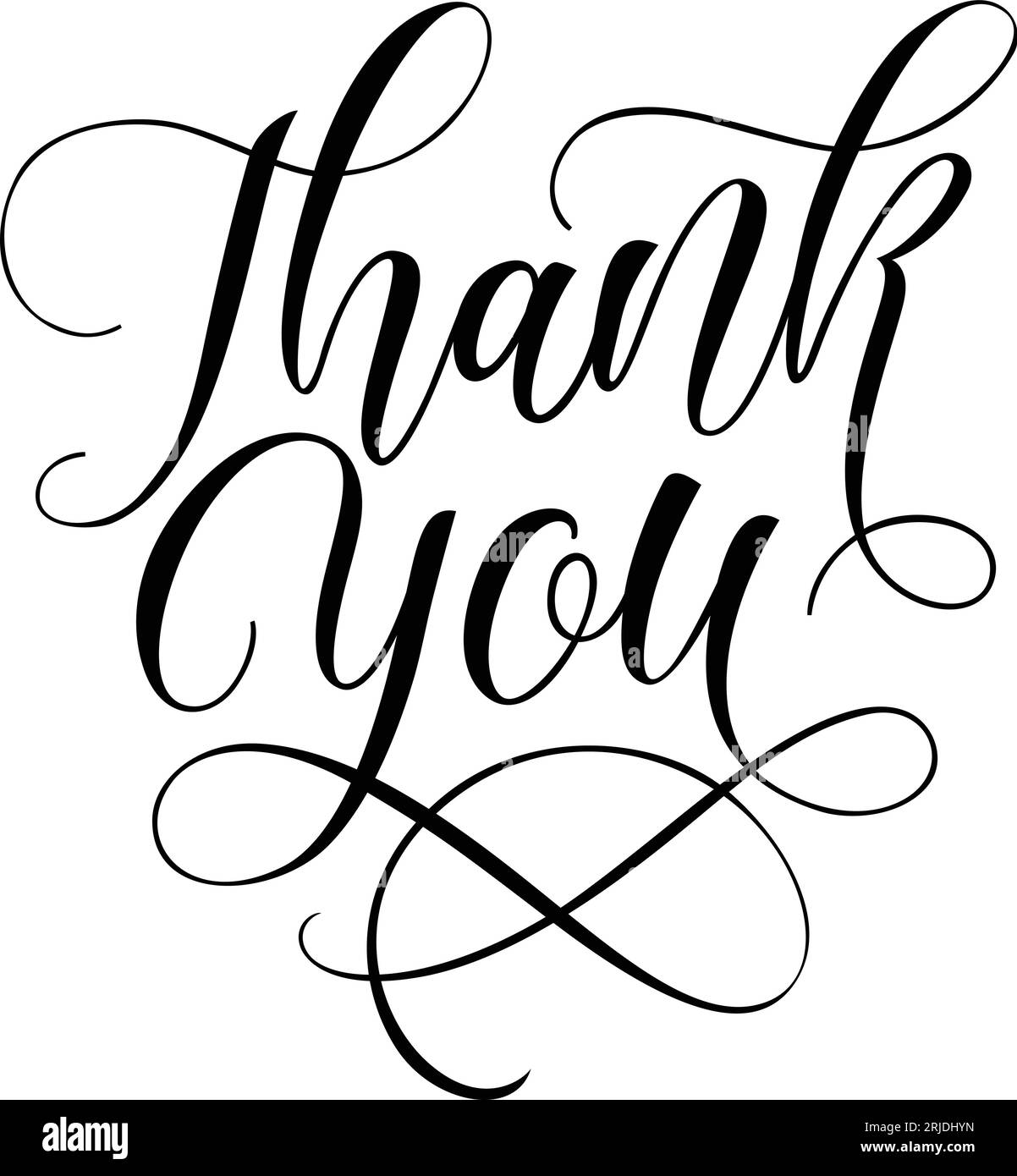 Thank You Lettering Stock Vector Image & Art - Alamy