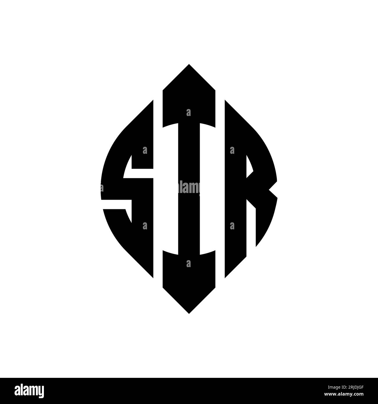 SIR circle letter logo design with circle and ellipse shape. SIR ...