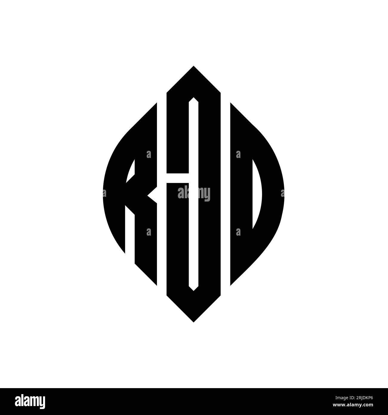 RJO circle letter logo design with circle and ellipse shape. RJO ...