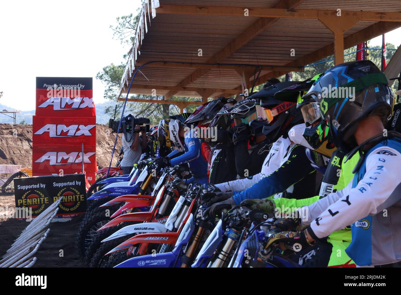 Pro Mx Motocross Start line in coolum Mx park Stock Photo - Alamy