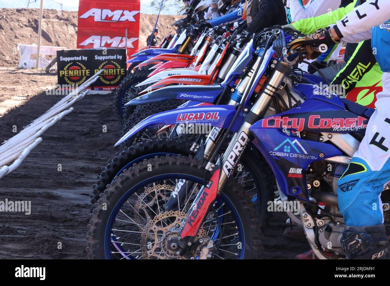 Pro Mx Motocross Start line in coolum Mx park Stock Photo - Alamy