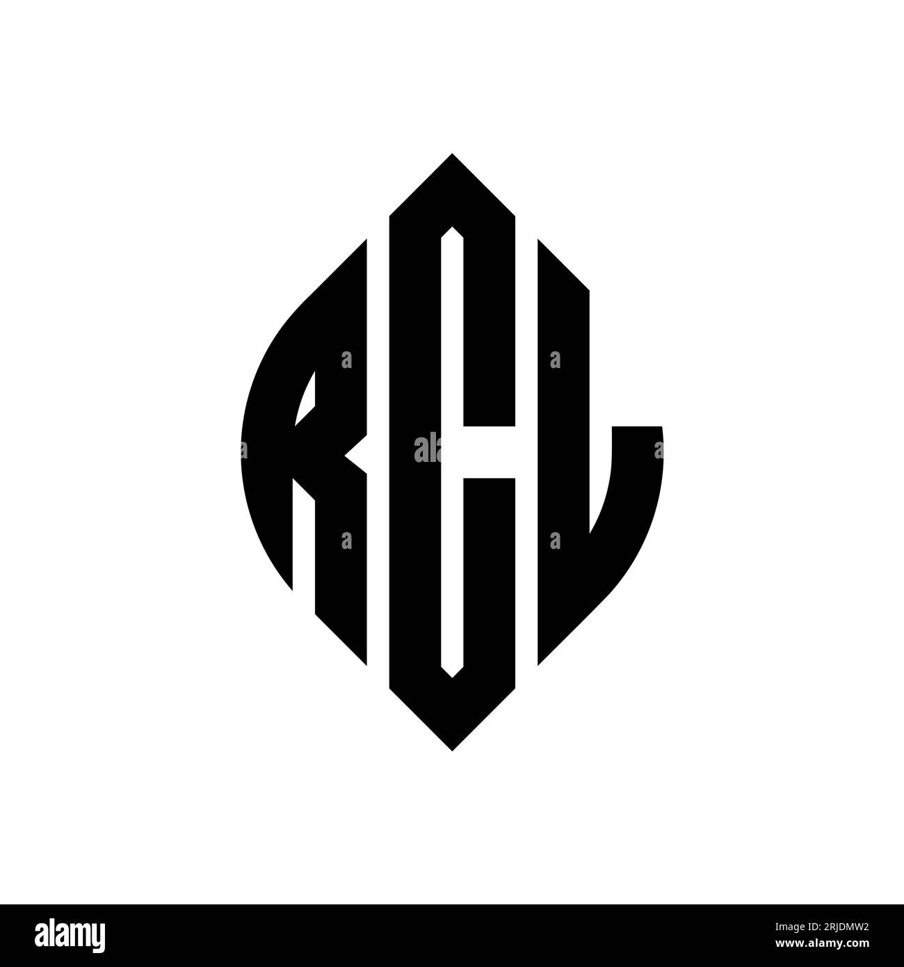 RCL circle letter logo design with circle and ellipse shape. RCL ...