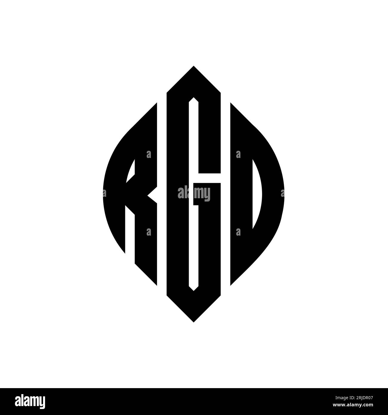 RGD circle letter logo design with circle and ellipse shape. RGD ...