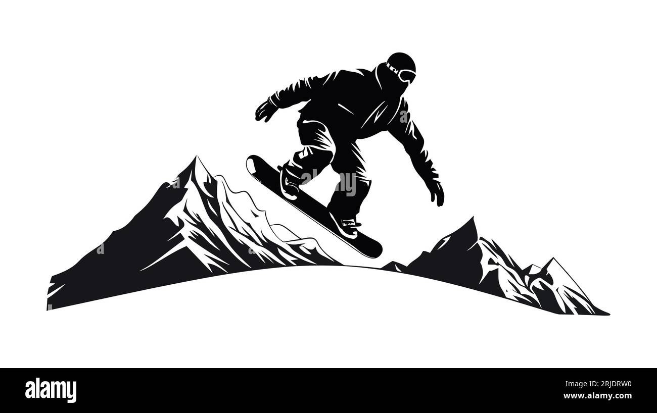 Snowboard Silhouette Background