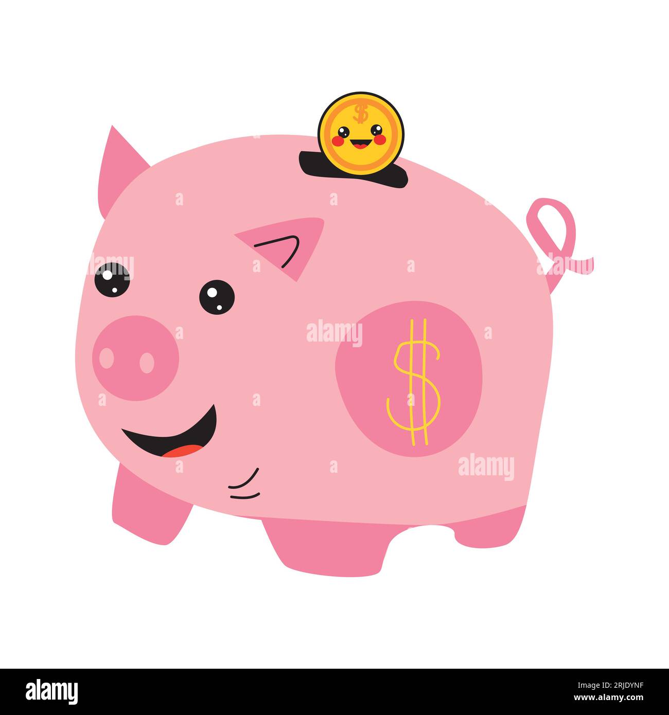 Collection cute piggy bank Stock Vector Images - Alamy