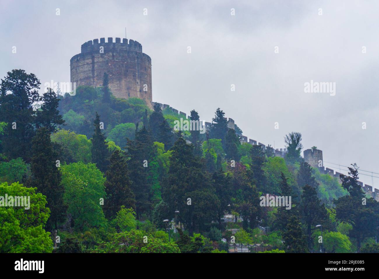 View of Rumeli Fortress-Hilltop 15th-century fortress with multiple ...