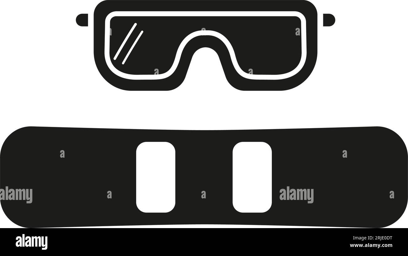 Snowboard and goggles icon Stock Vector Image & Art - Alamy