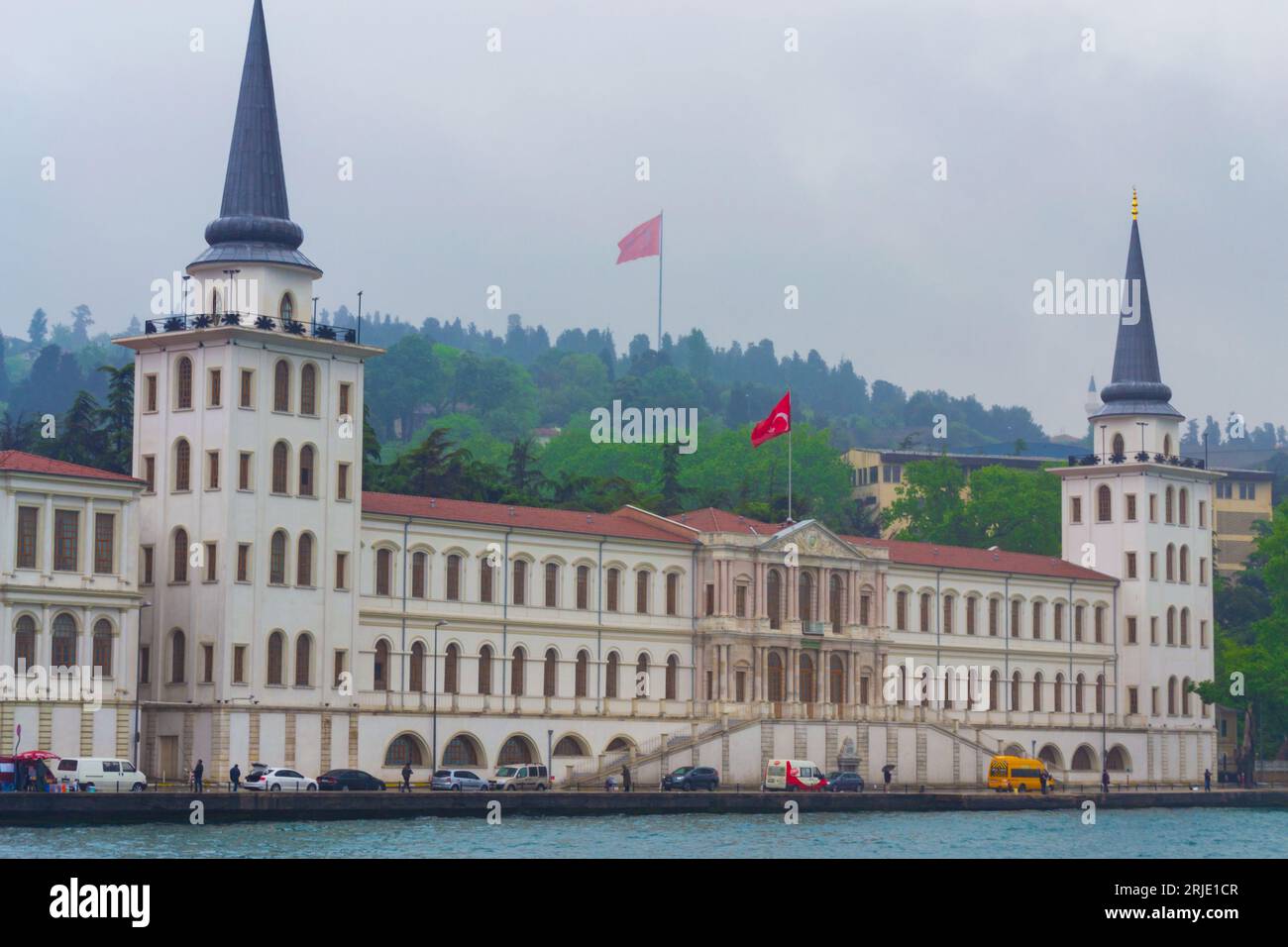 View of Military High School on rainy spring day.one of the most ...