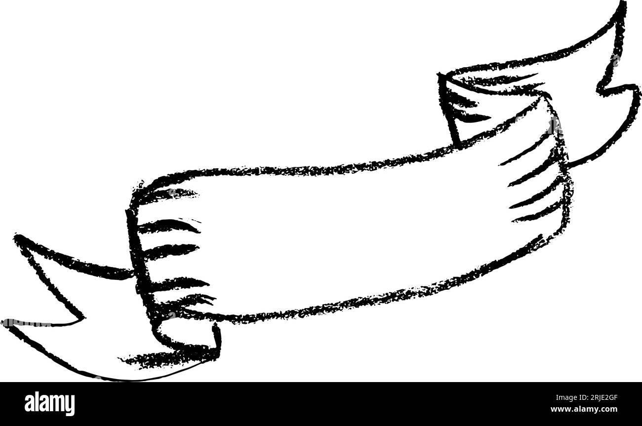 Chalk or Charcoal Ribbon Banner Sketch Stock Vector Image & Art - Alamy