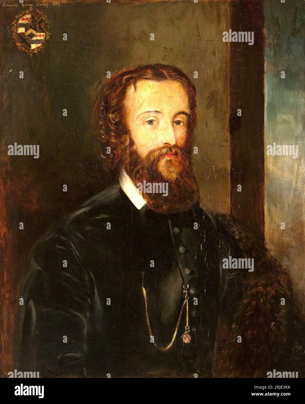 Edward Heneage Dering (1826-1892), half-length, by a window 1859 by ...