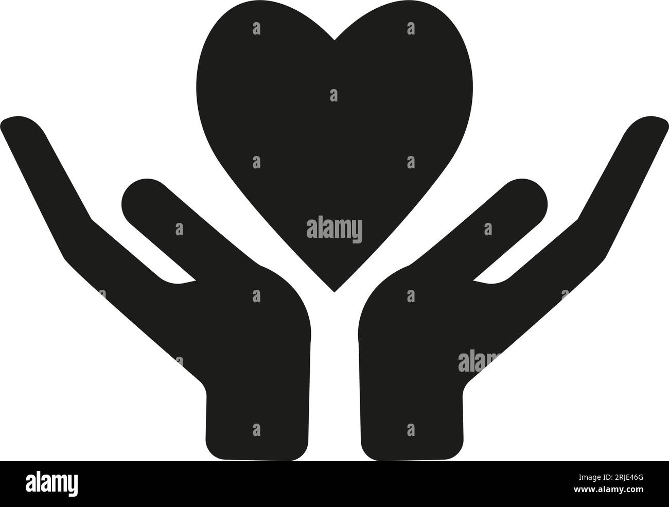 Hand giving heart simple icon Stock Vector Image & Art - Alamy