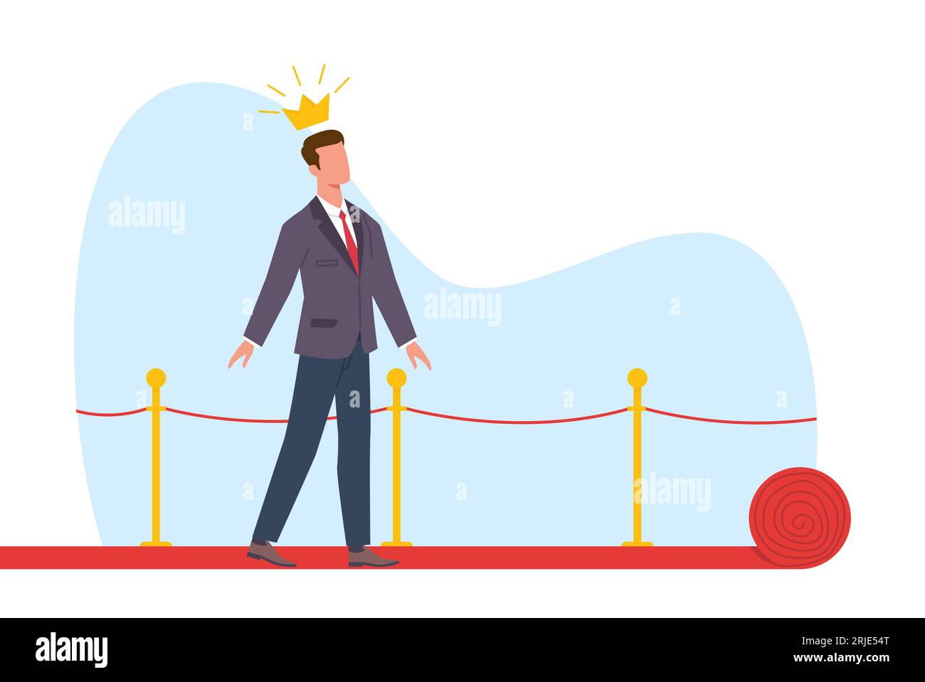 An arrogant, narcissistic businessman or celebrity walks red carpet ...