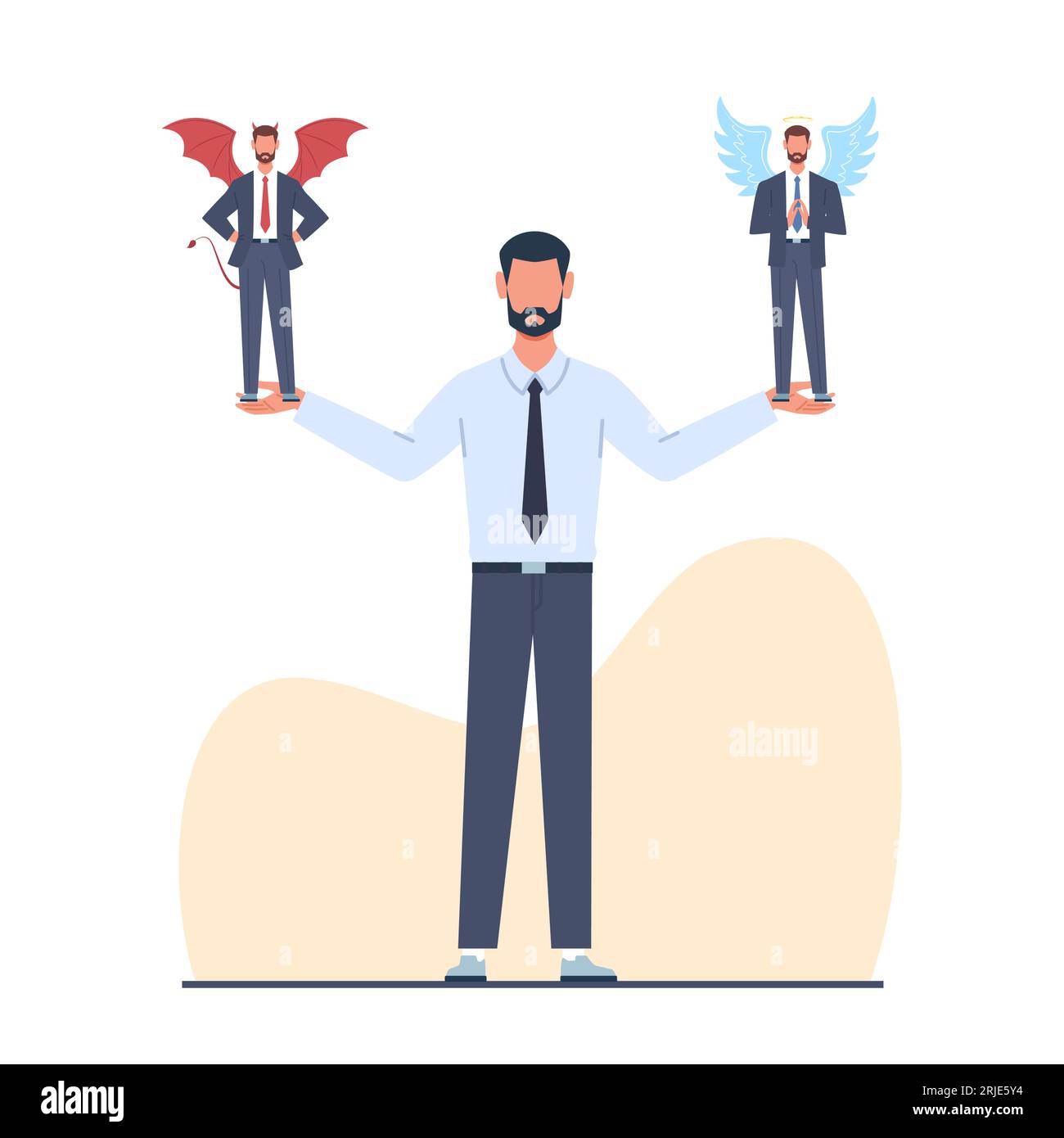 Concept Of Disagreement In Decision Making Confused Businessman Doesnt Know Which Direction To