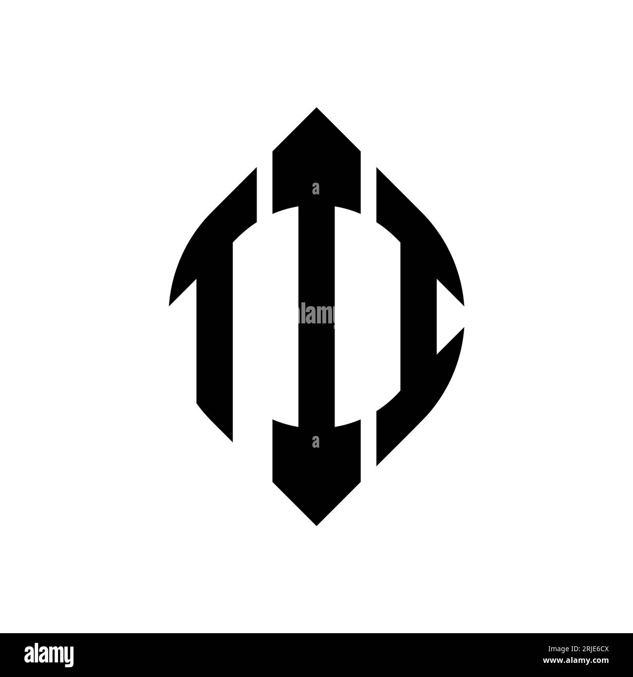 TII circle letter logo design with circle and ellipse shape. TII ...