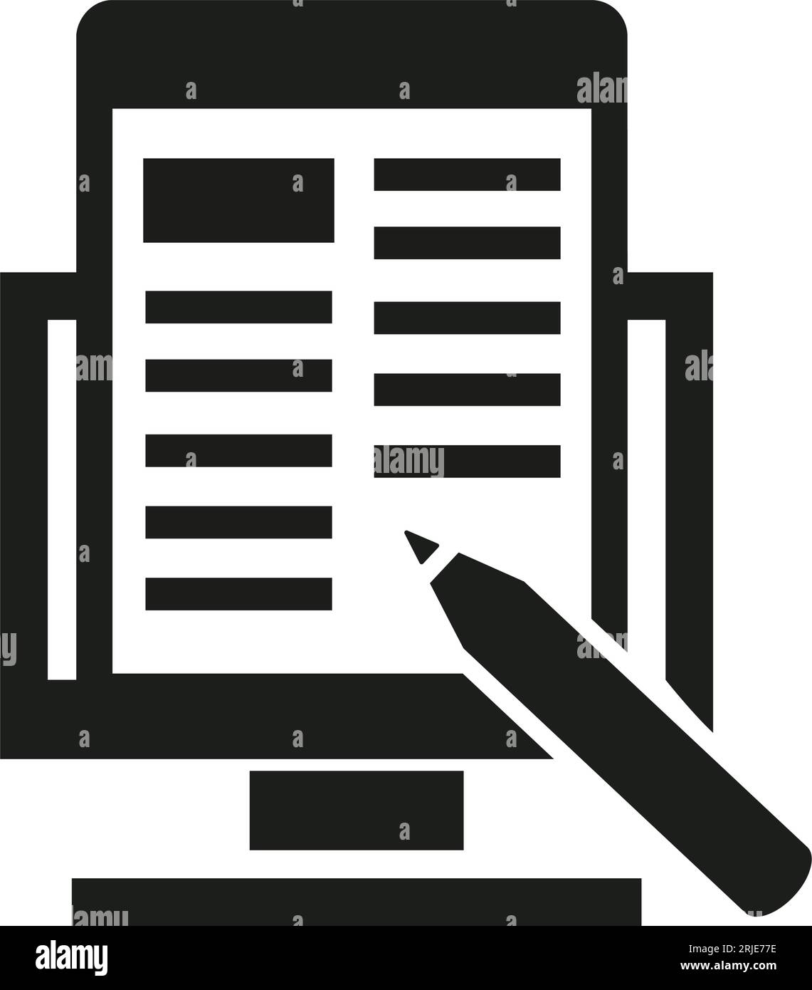 Column writing Stock Vector Images - Alamy