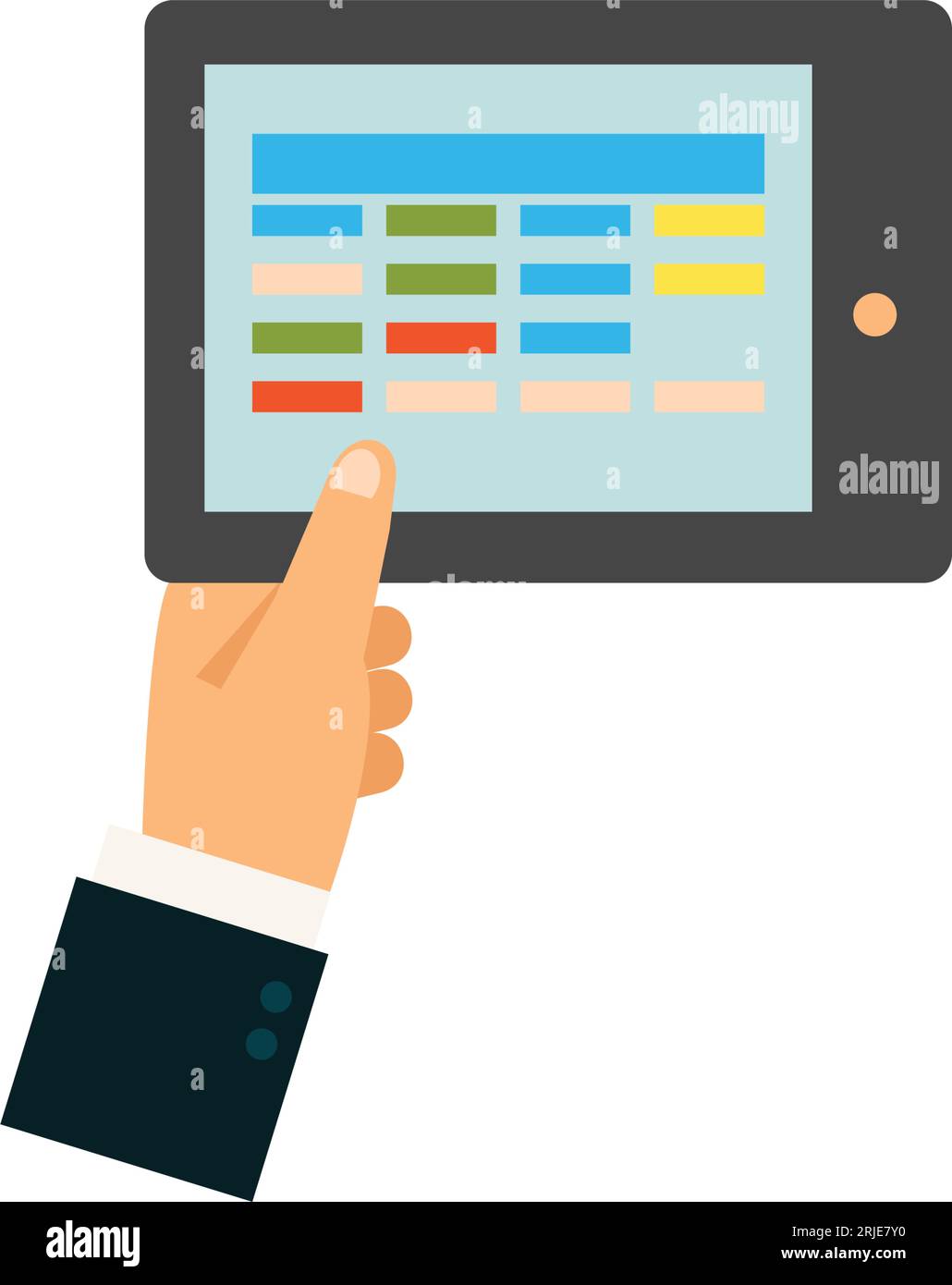 Agenda on screen Stock Vector Images - Alamy