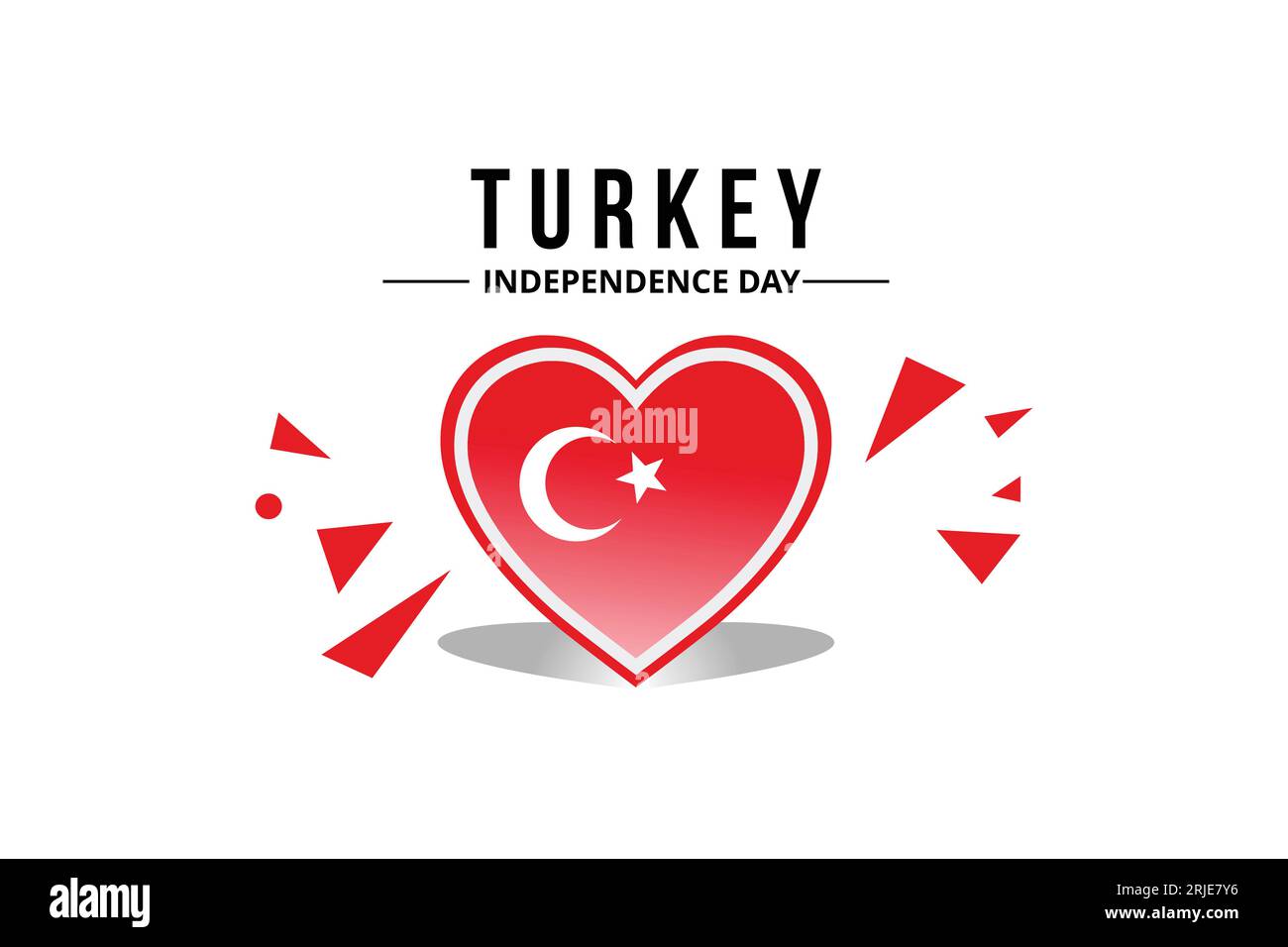 turkey flag vector with heart pattern Stock Vector Image & Art - Alamy