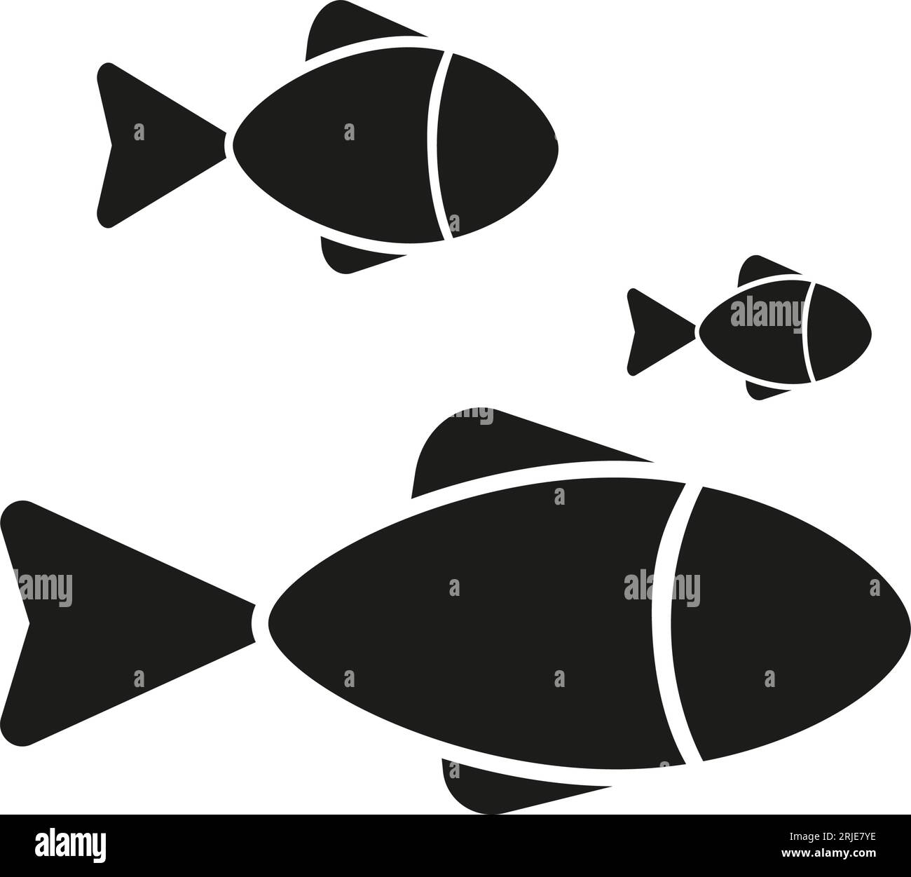 Shoal of fish in oceanarium simple icon Stock Vector Image & Art - Alamy