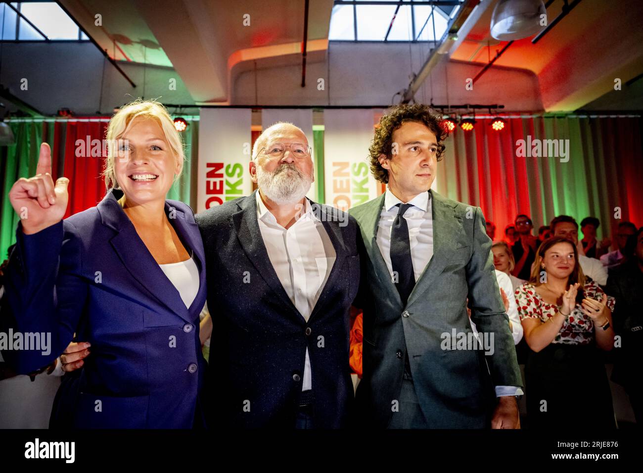 THE HAGUE - Jesse Klaver and Attje Kuiken during a conversation between ...