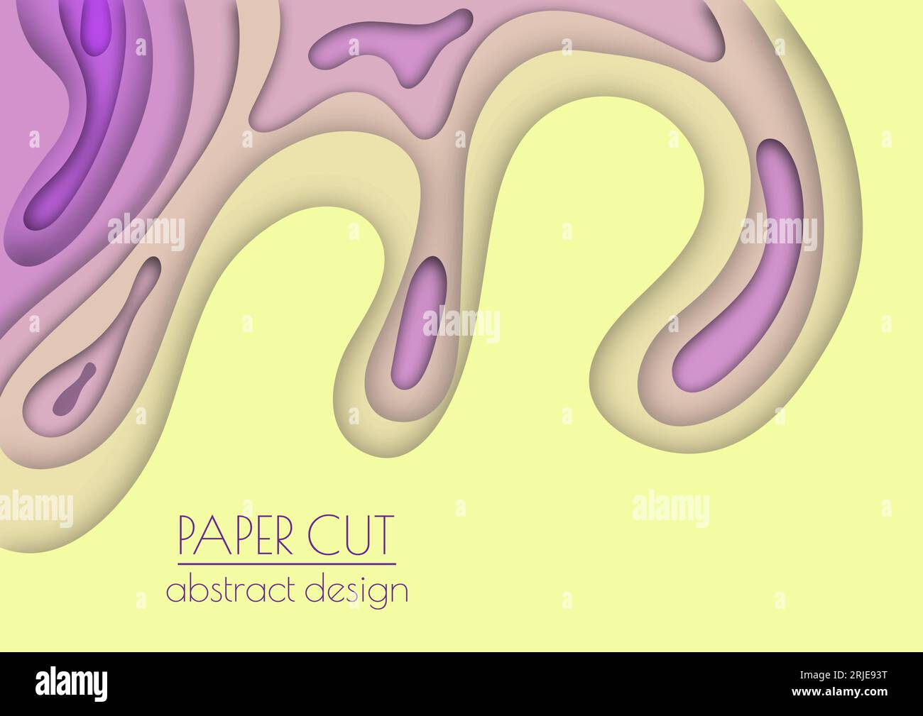 3d layout of the cover, banner, leaflet in the style of cut paper ...