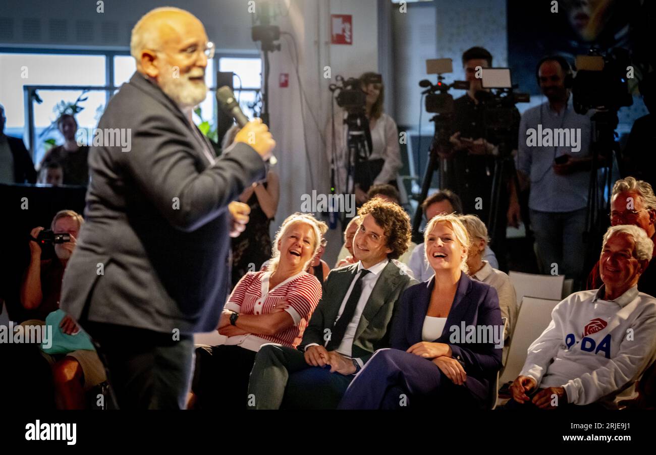 THE HAGUE - Jesse Klaver and Attje Kuiken during a conversation between ...