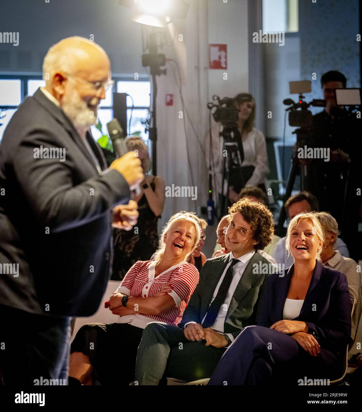 THE HAGUE - Jesse Klaver and Attje Kuiken during a conversation between ...