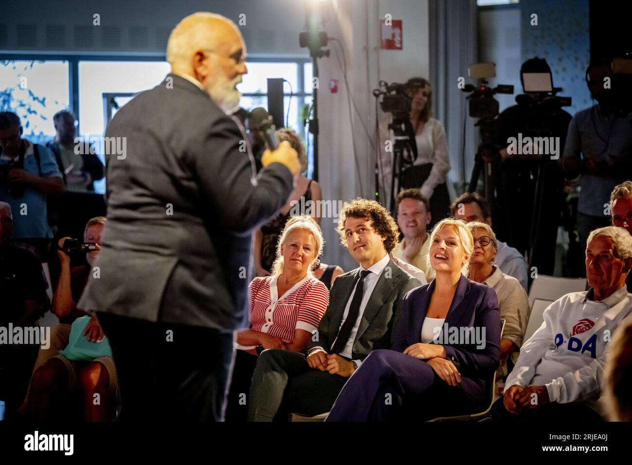 THE HAGUE - Jesse Klaver and Attje Kuiken during a conversation between ...