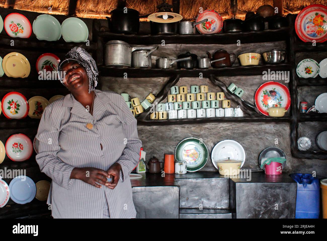 Wenias Chifamba in her kitchen in Guruve. Her home is powered by biogas ...