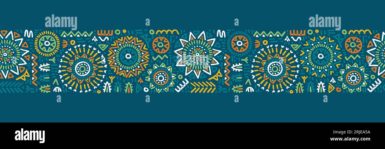 Hand drawn abstract seamless pattern, ethnic background, simple style ...