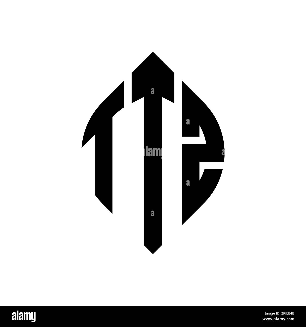 TTZ circle letter logo design with circle and ellipse shape. TTZ ...
