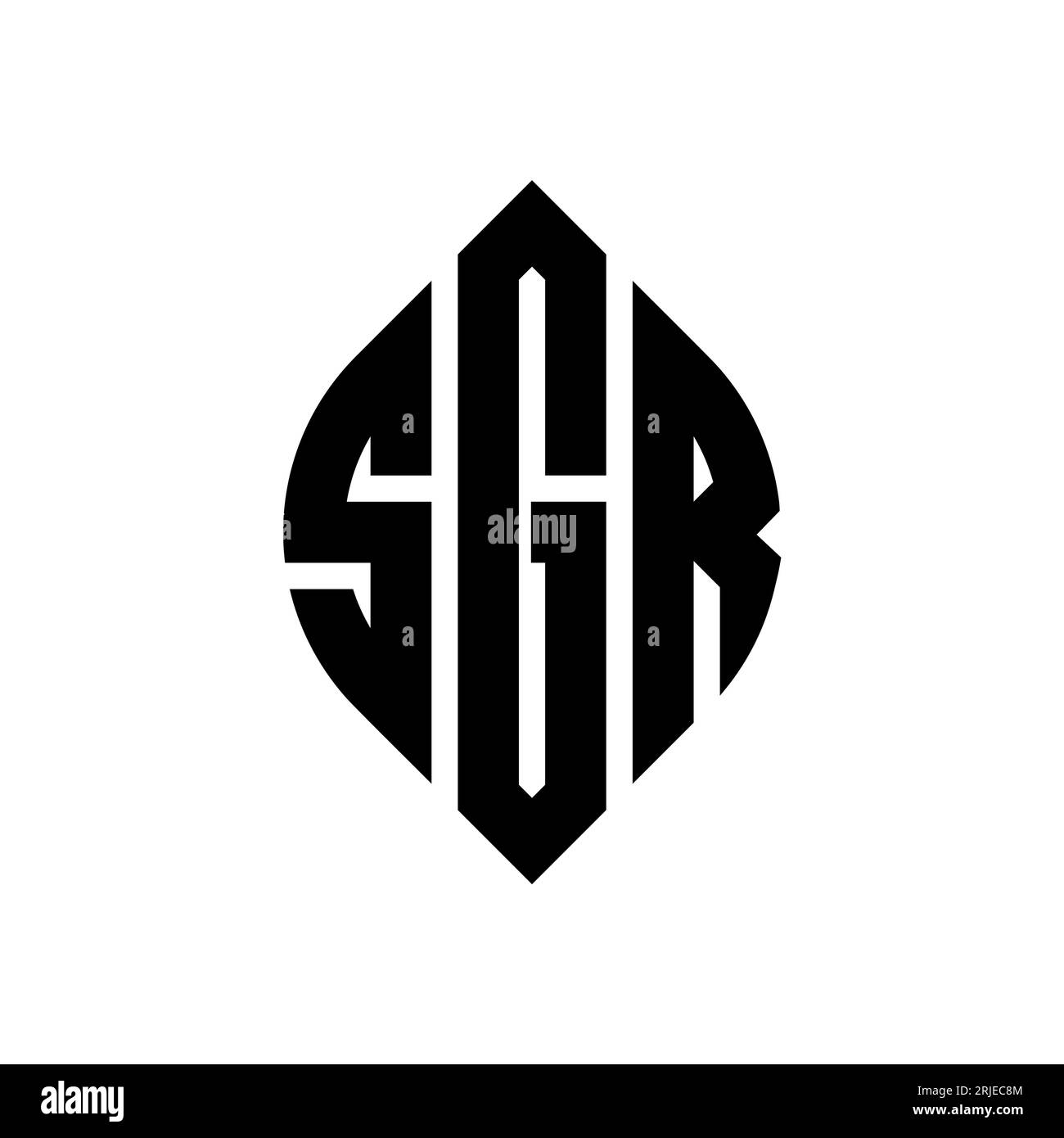 SGR circle letter logo design with circle and ellipse shape. SGR ...