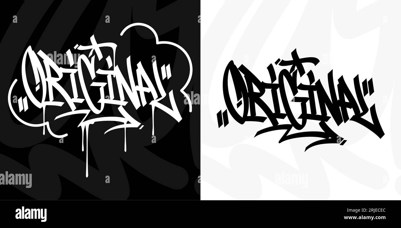 Abstract Trendy Urban Graffiti Street Art Word Original Lettering ...
