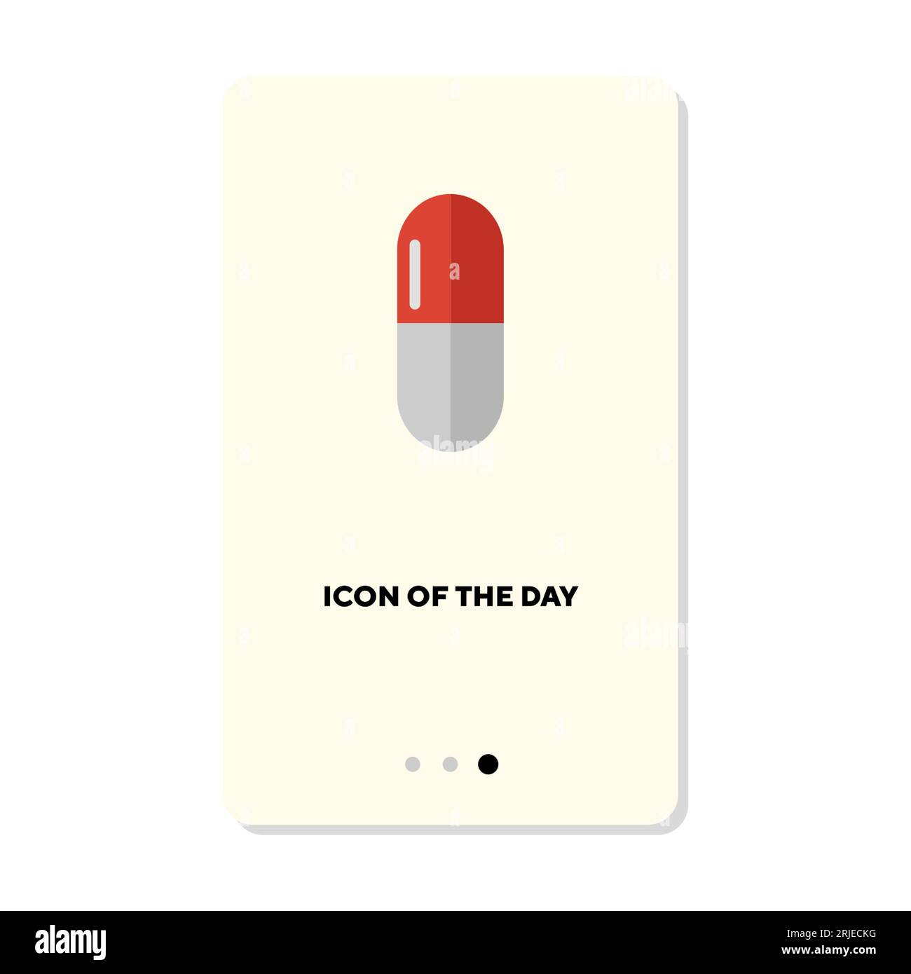 Advertising of red and white capsule flat icon Stock Vector Image & Art ...