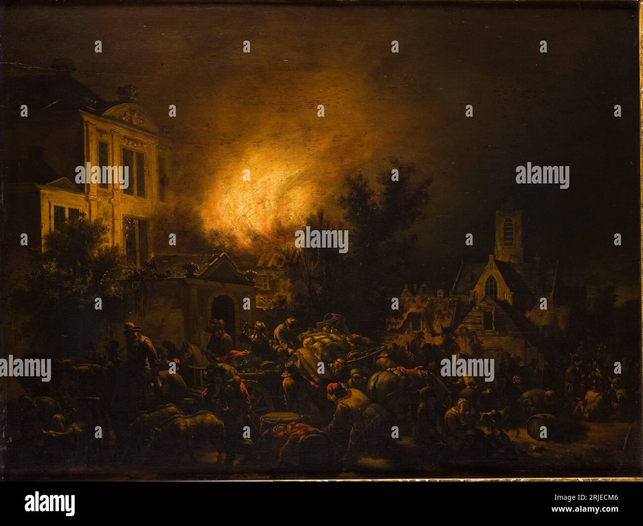 Fire in the City – Palace in the Fire between 1654 and 1664 by Egbert ...