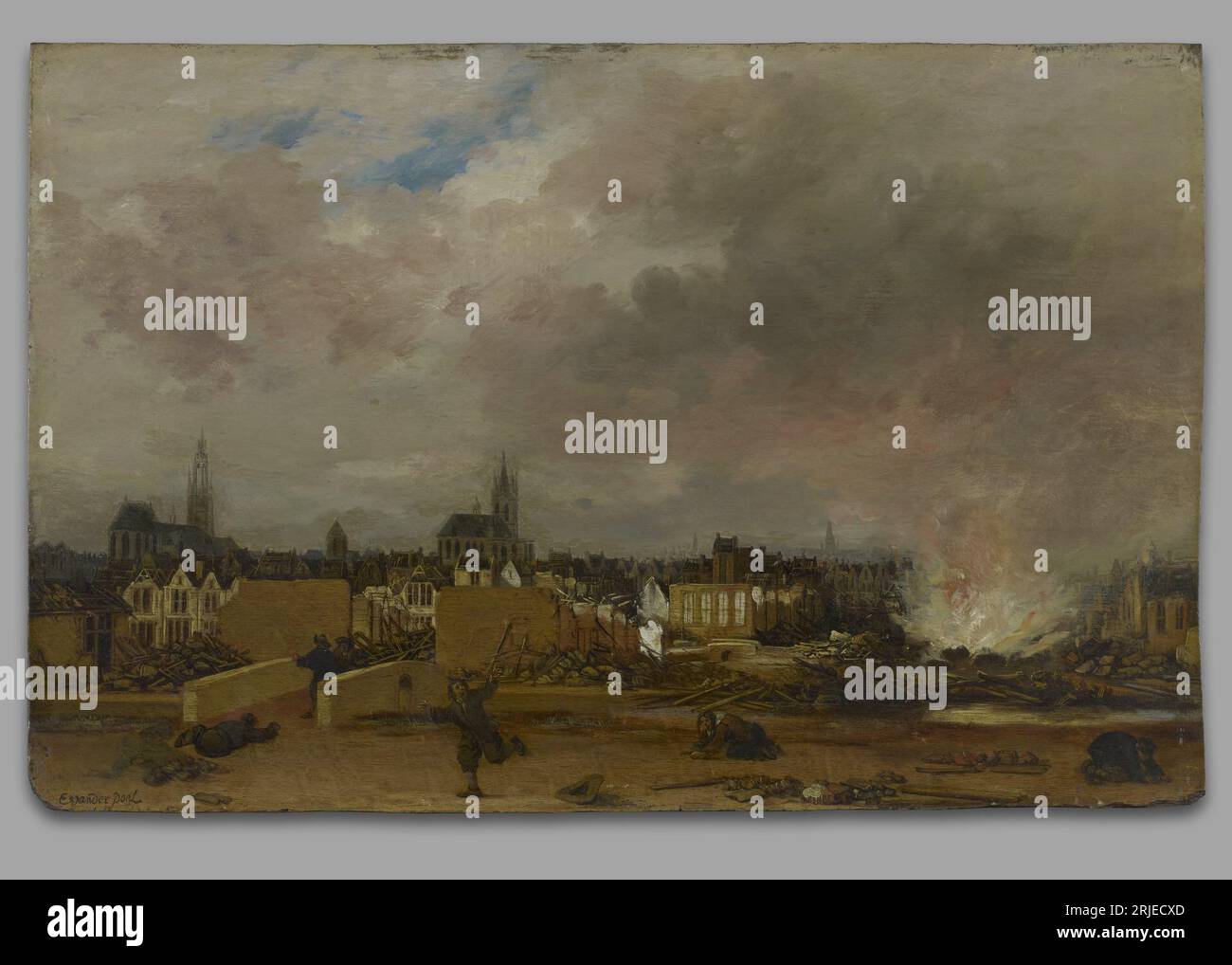 The Explosion of the Powder Magazine in Delft, 1654 circa 1654 by ...