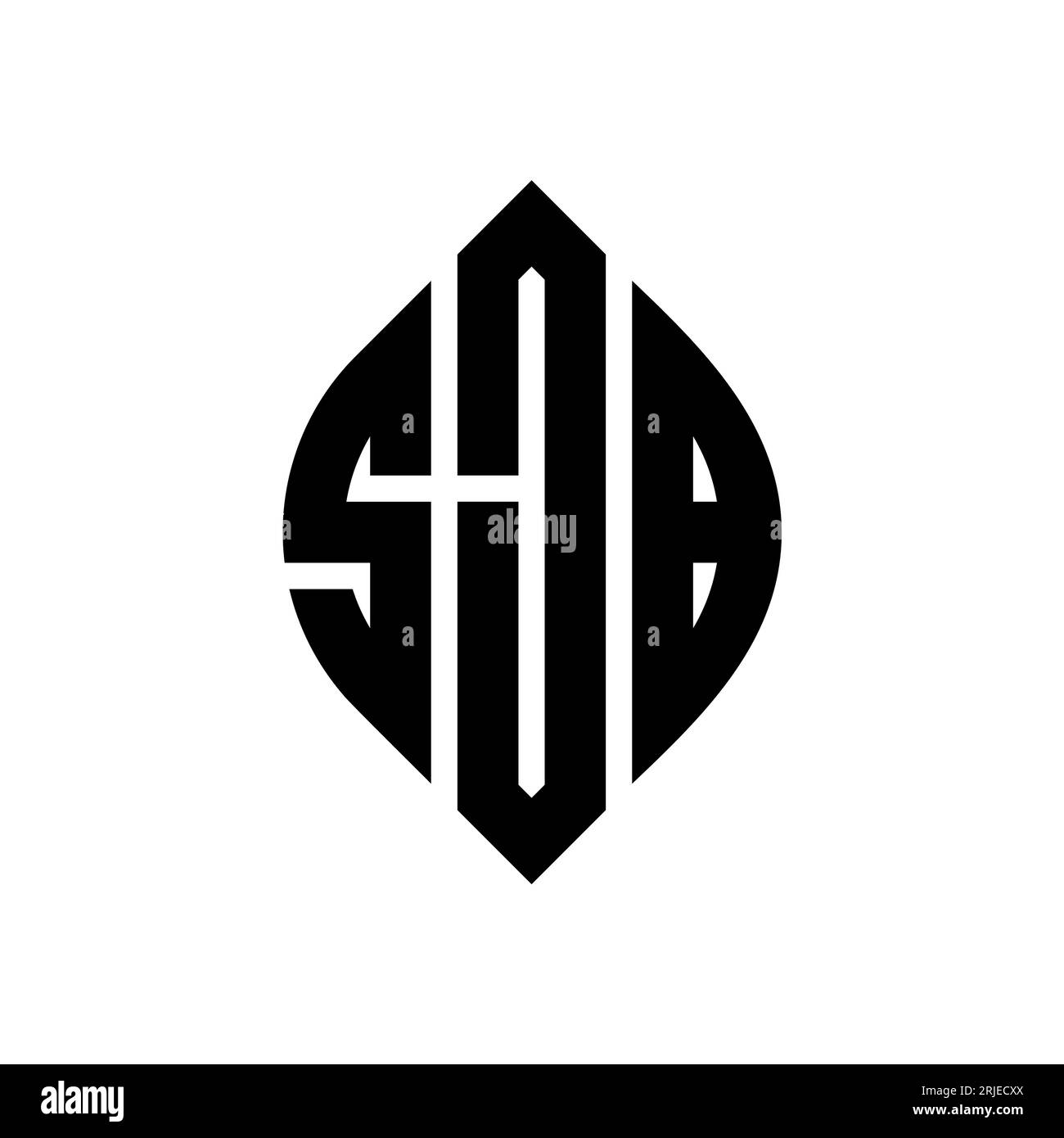 SJB circle letter logo design with circle and ellipse shape. SJB ...