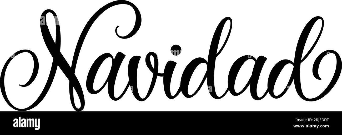 Navidad Calligraphic Lettering Stock Vector Image & Art - Alamy
