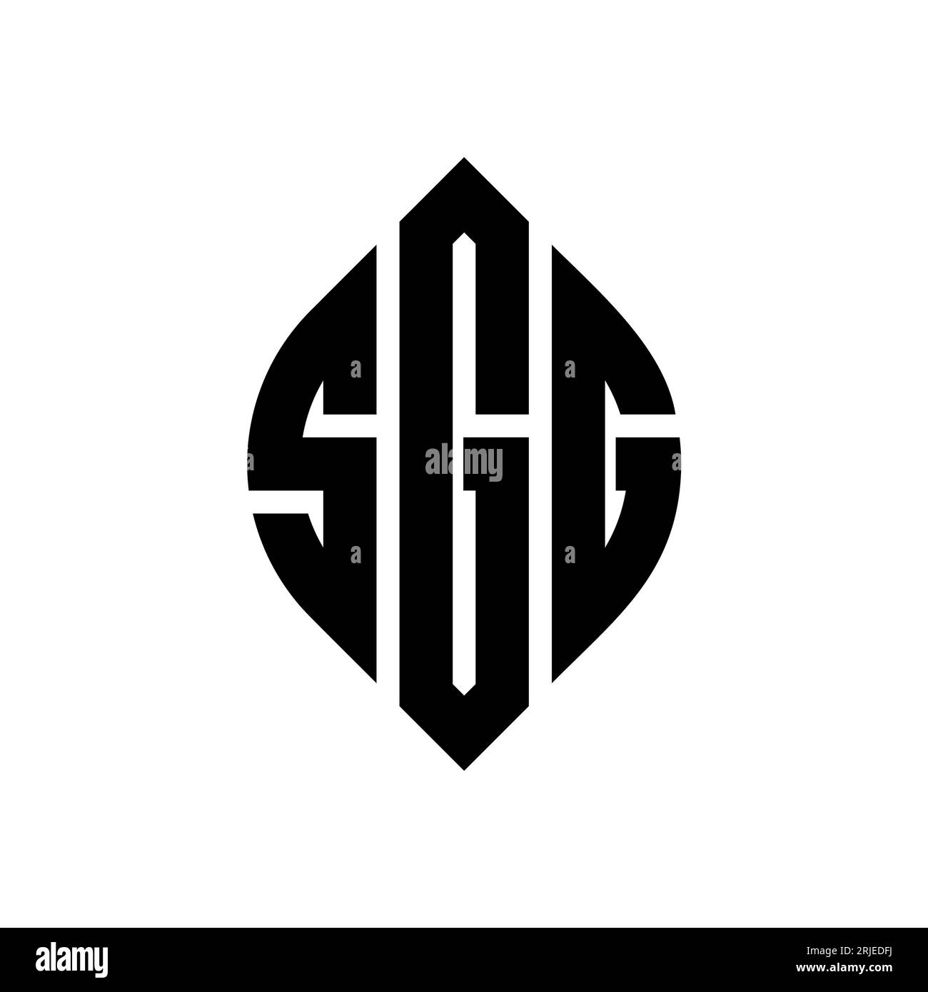 SGG circle letter logo design with circle and ellipse shape. SGG ...
