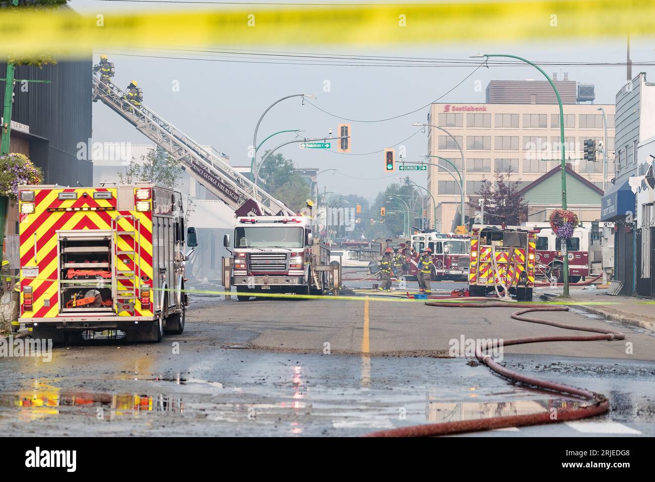 Prince George, Canada. 22nd Aug, 2023. Prince George fire crews attend ...