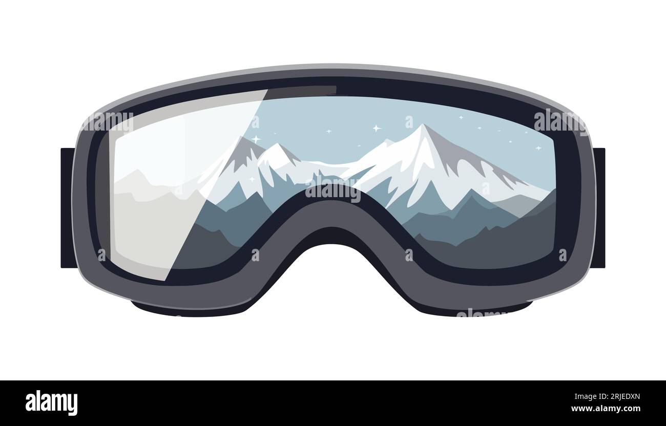 Winter sport icon. Goggles for skiing and snowboarding isolated on ...