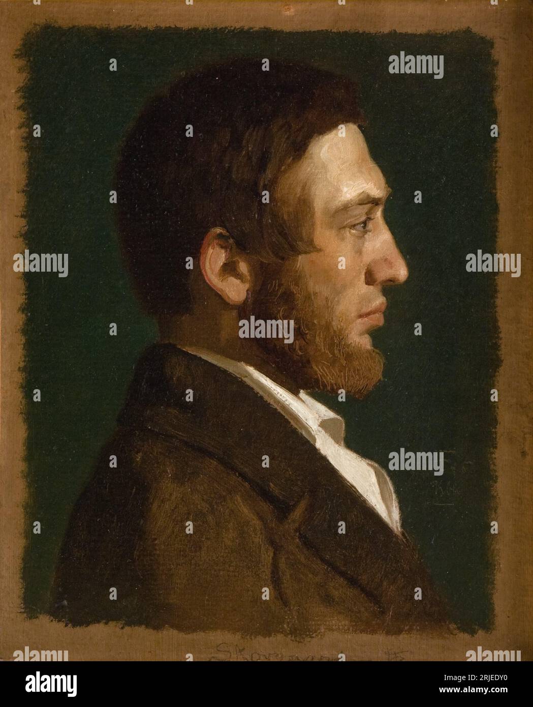 Portrait of the Painter P.C. Skovgaard 1845 by Lorenz Frølich Stock ...