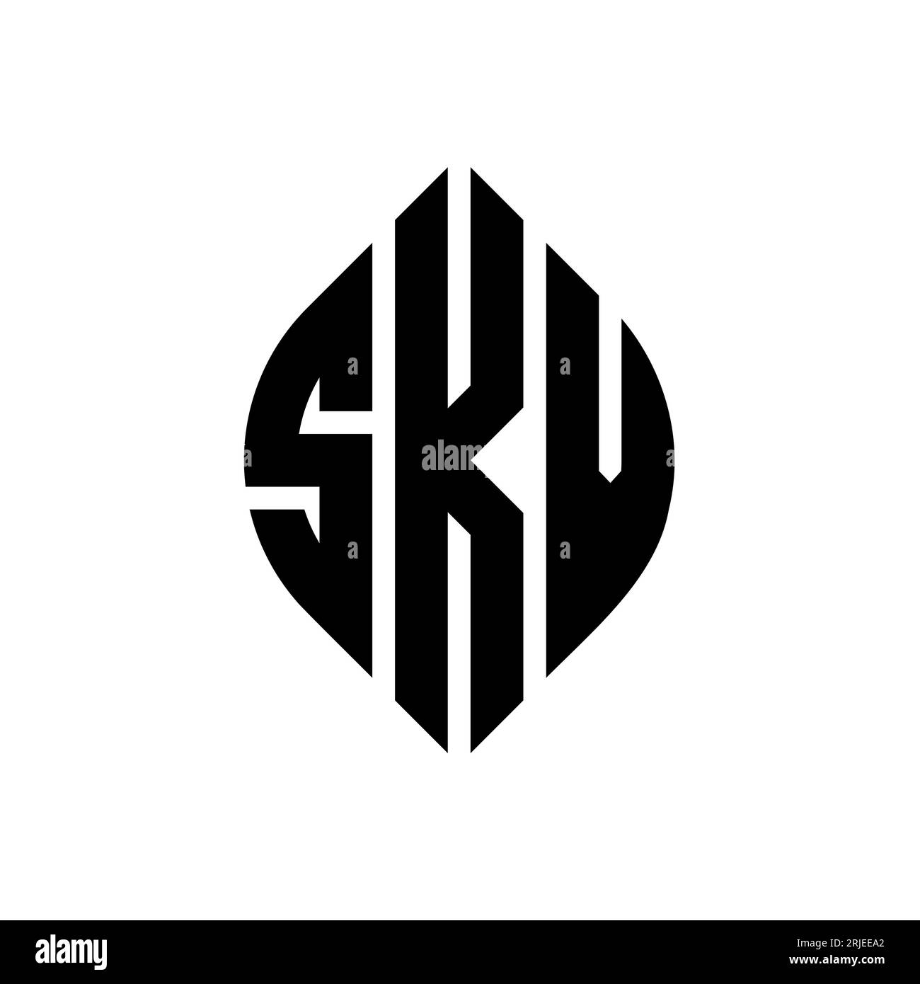 SKV circle letter logo design with circle and ellipse shape. SKV ...