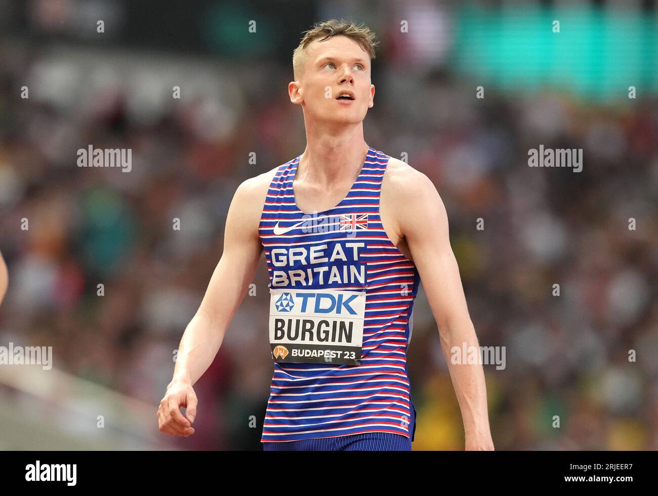 Great Britain's Max Burgin after finishing 2nd in the Men's 800 Metres ...