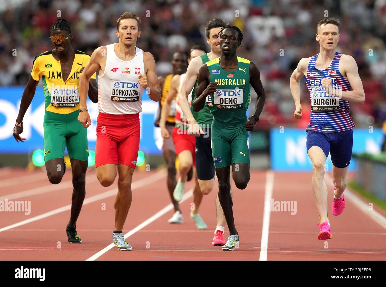 Great Britain's Max Burgin (right) during the Men's 800 Metres Heat 2 ...