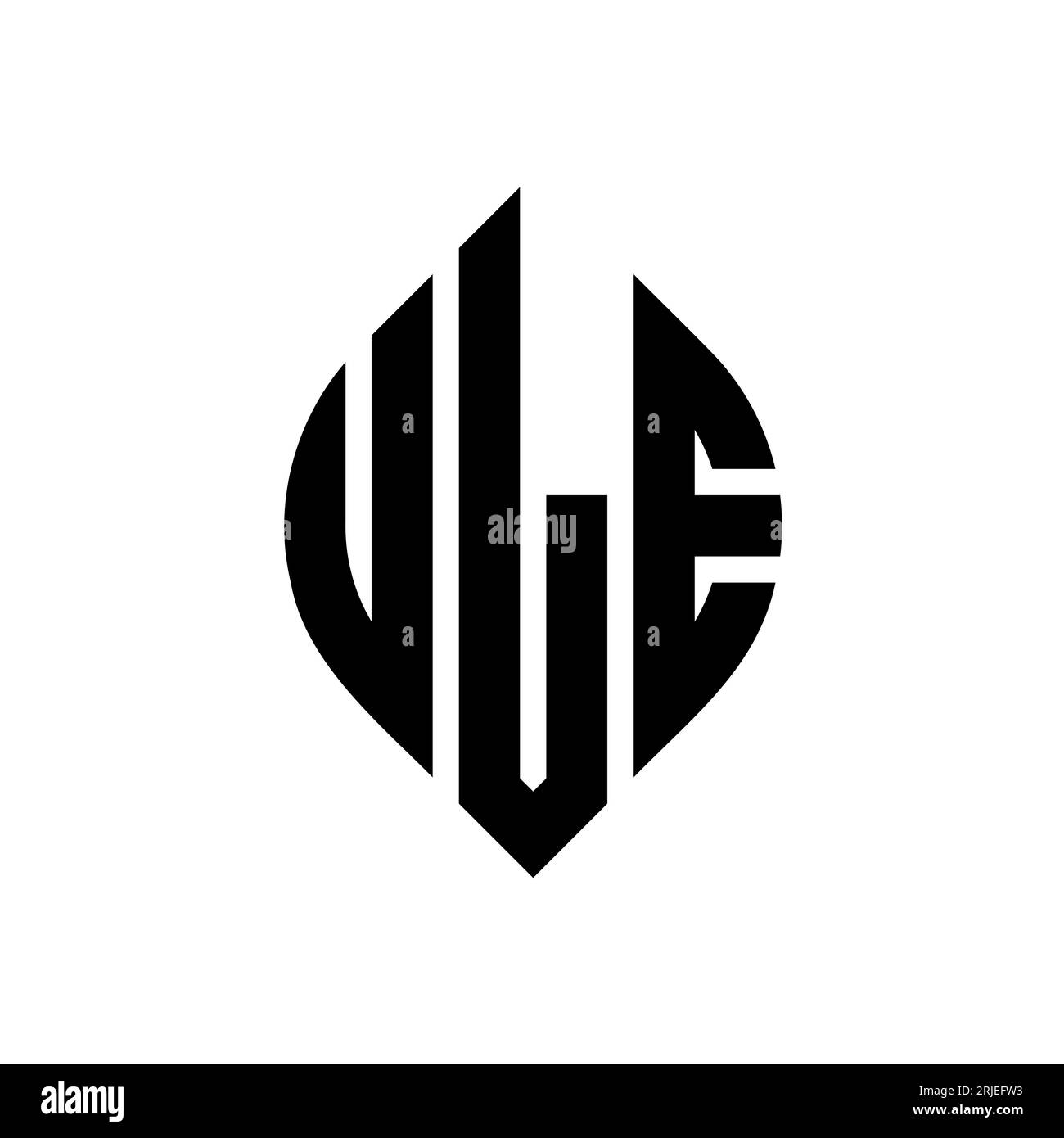 Ule Circle Letter Logo Design With Circle And Ellipse Shape Ule