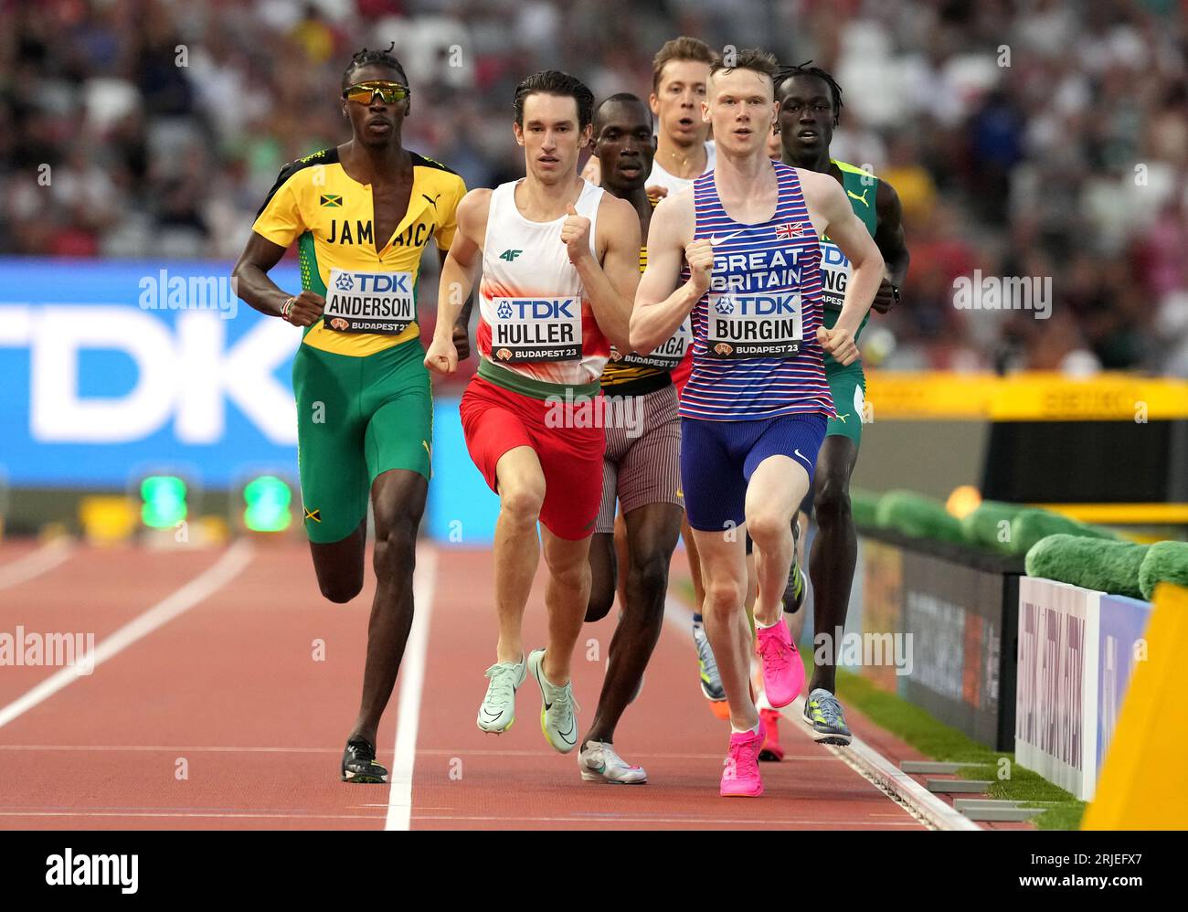 Great Britain's Max Burgin (right) during the Men's 800 Metres Heat 2 ...