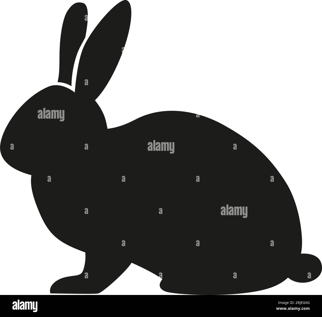Rabbit silhouette icon Stock Vector Image & Art - Alamy