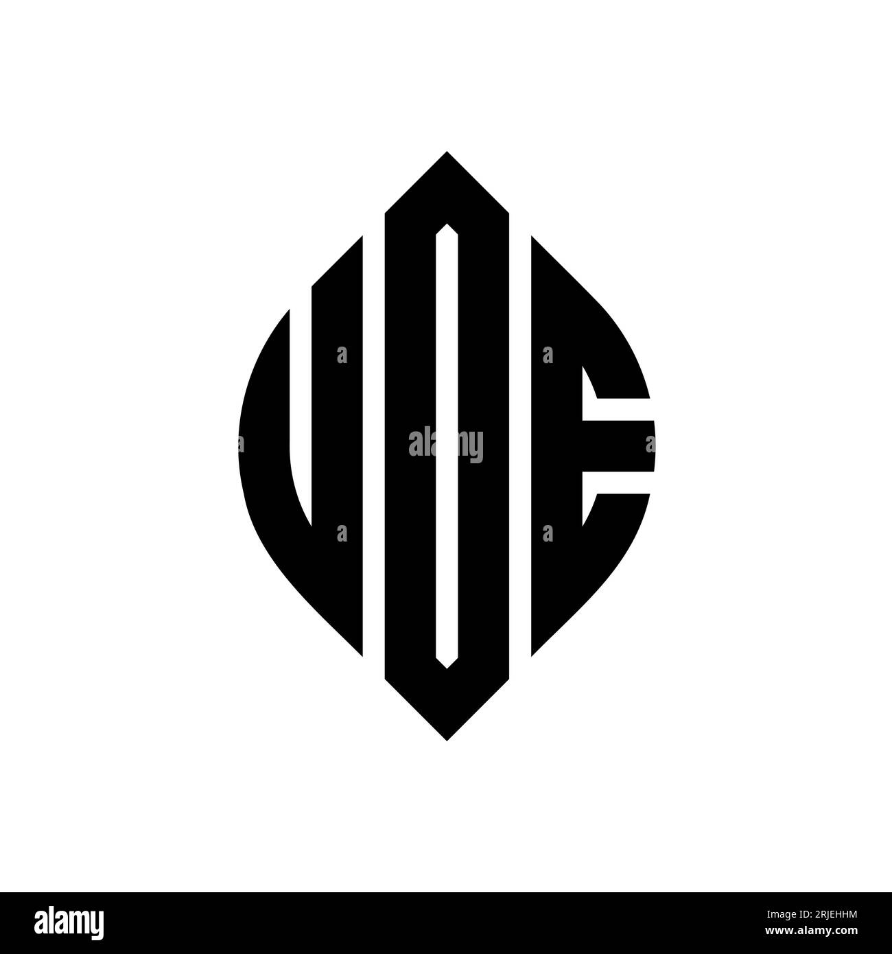 UOE circle letter logo design with circle and ellipse shape. UOE ...