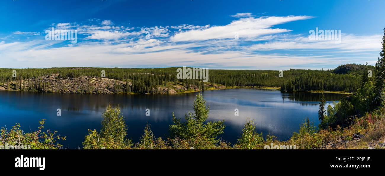 Beautiful Hidden Lakes Territorial Park along Ingraham Trail near Yellowknife, Northwest ...